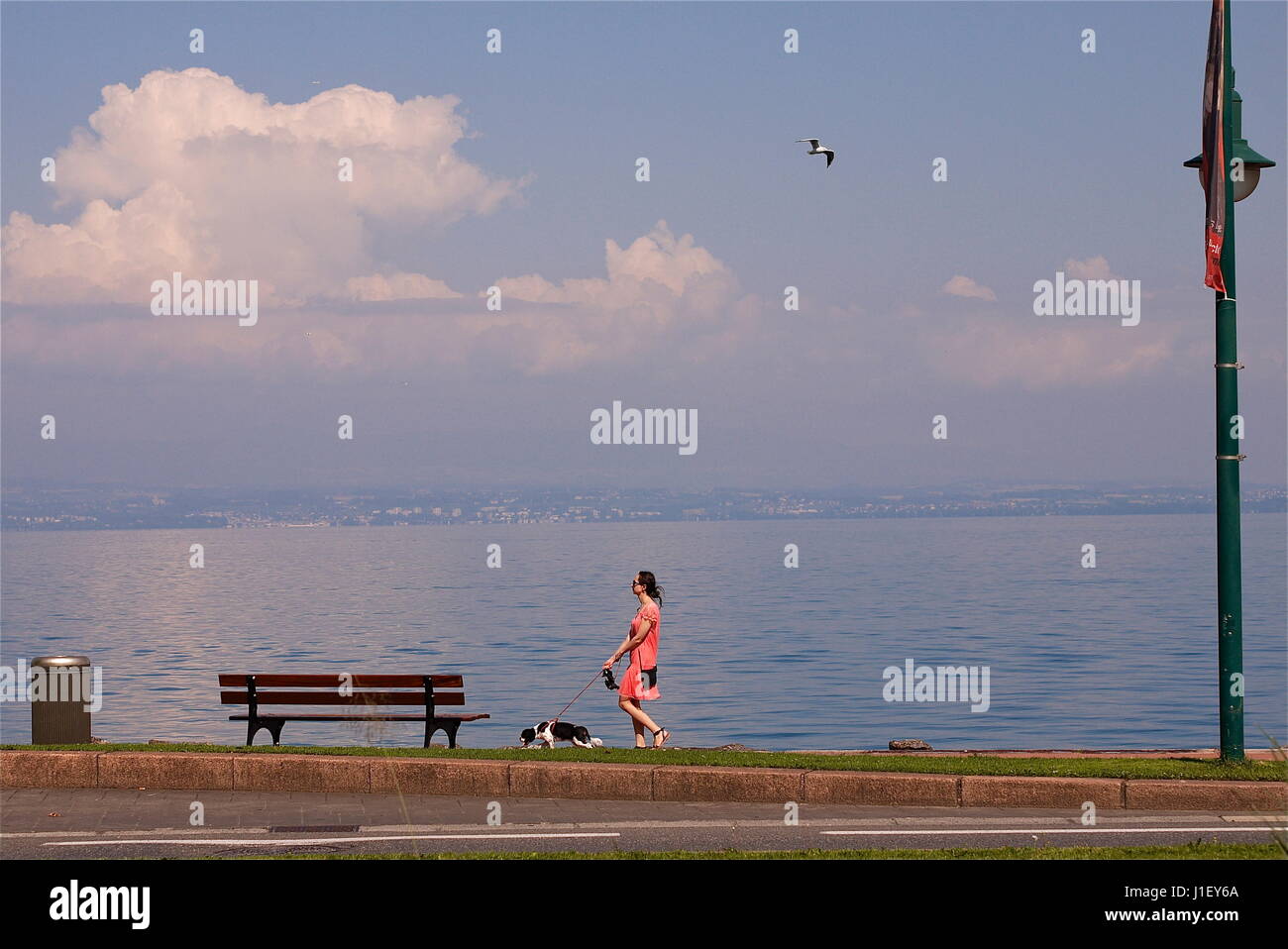 General views of Evian-les-Bains, French thermal city of the Alps Stock ...