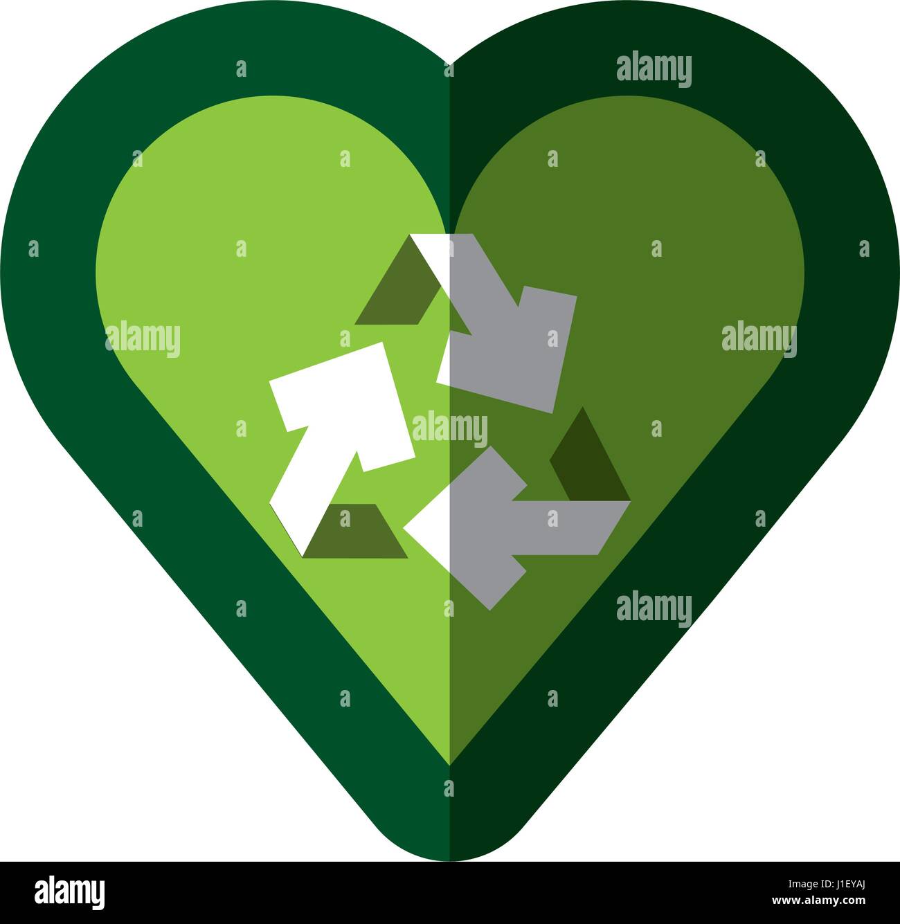 heart with recycle symbol Stock Vector Image & Art - Alamy