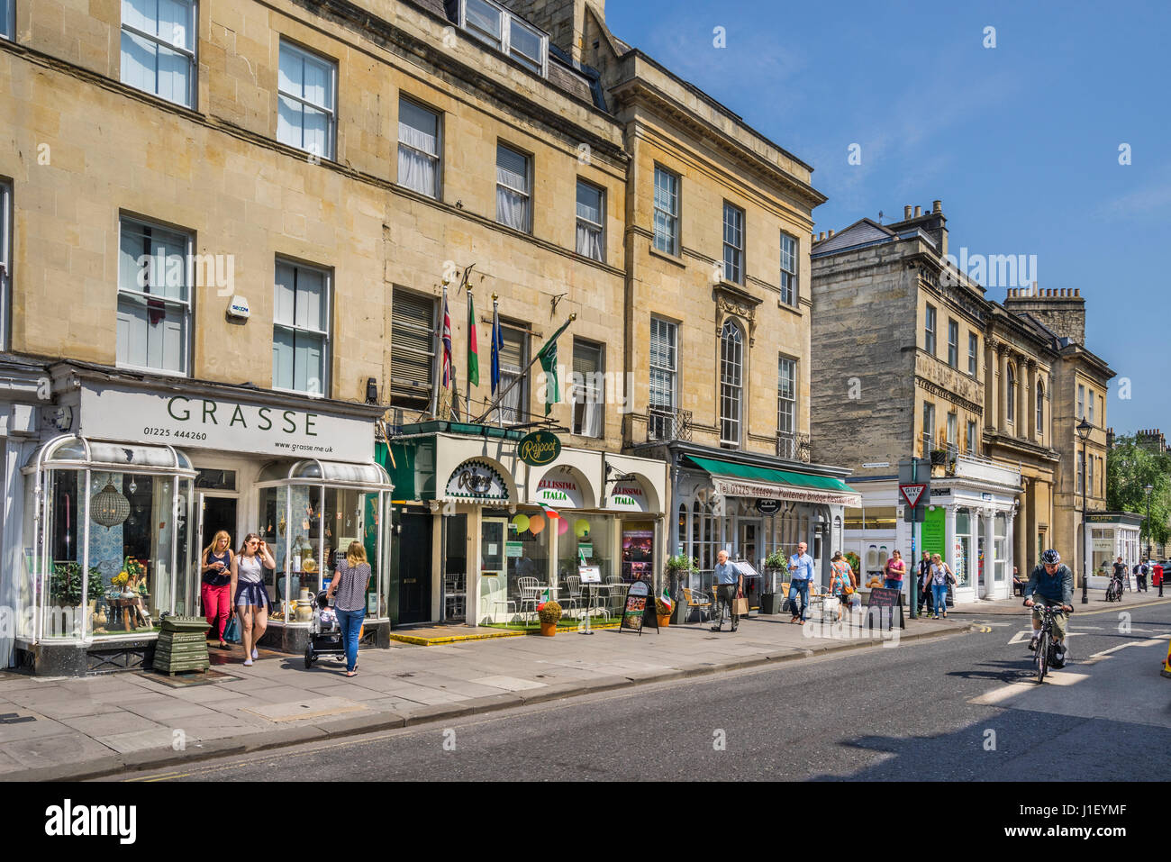United Kingdom, Somerset, Bath, view of Argyle Street, Bathwick Stock ...
