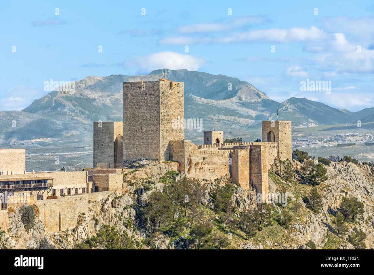 Castle of Santa Catalina in Jaen, Andalusia, Spain Stock Photo ...