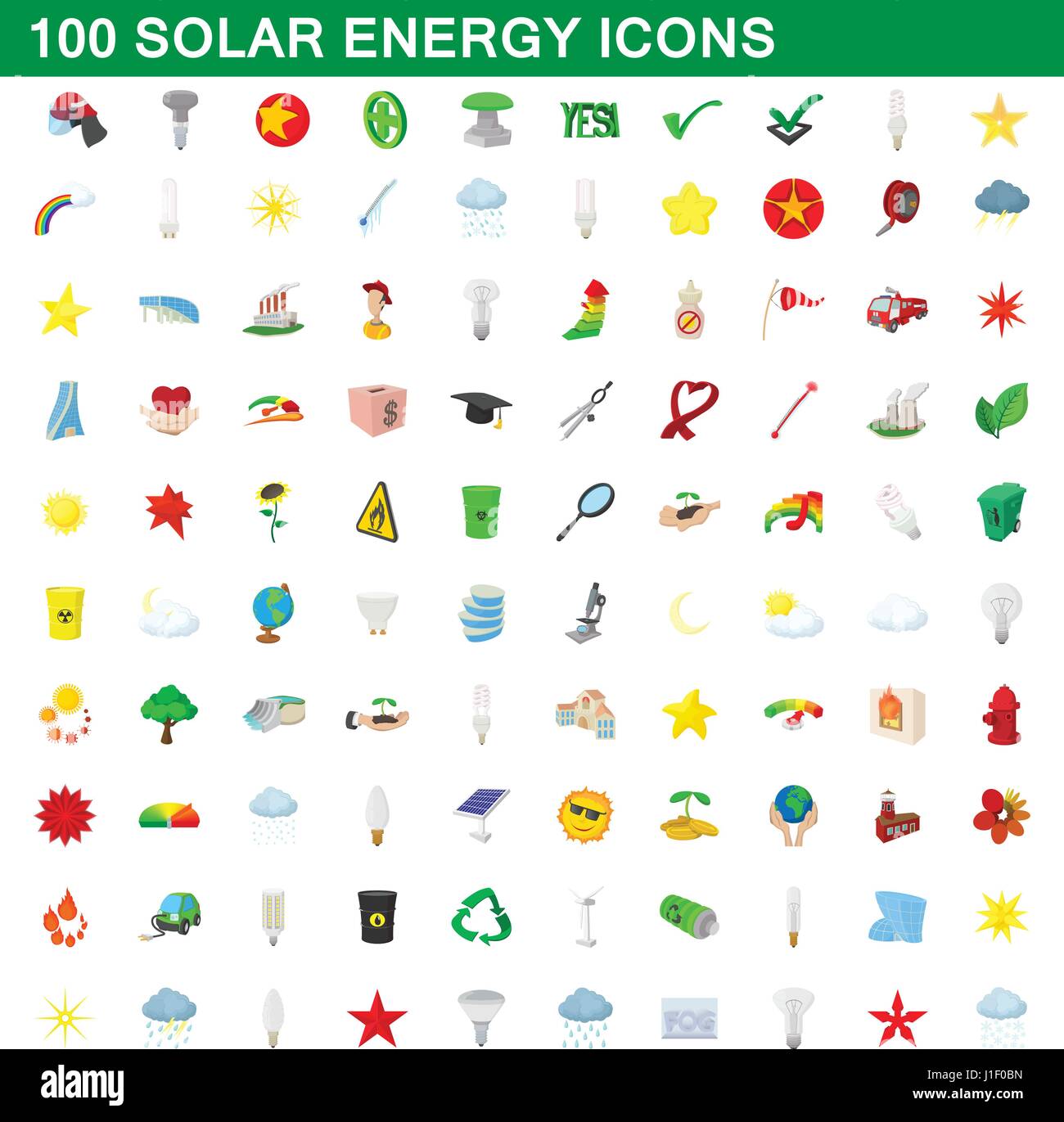 100 solar energy icons set, cartoon style Stock Vector Image & Art - Alamy