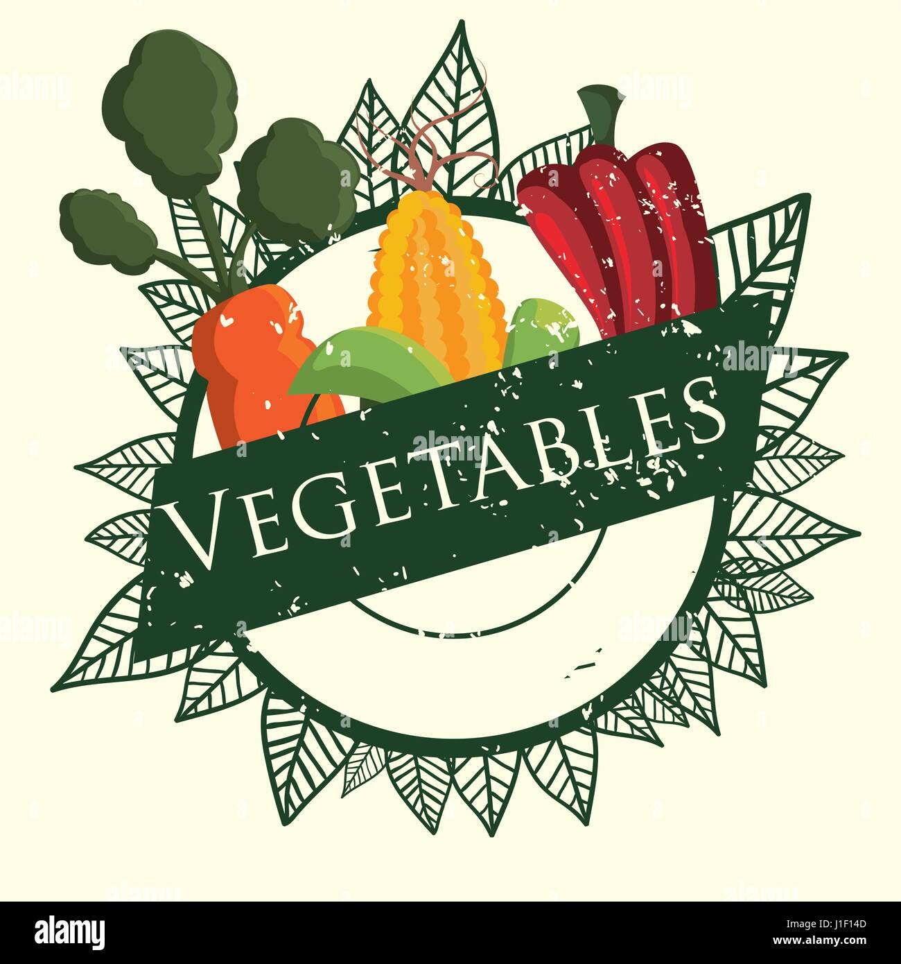 vegetables fresh agriculture product poster Stock Vector Image & Art ...