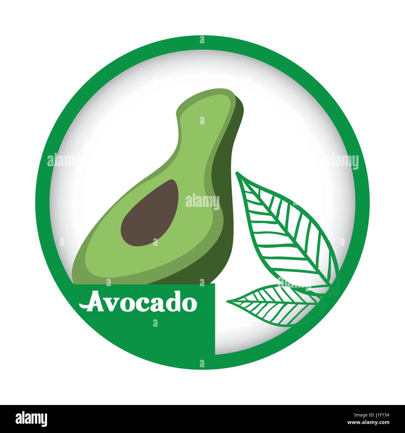 avocado fresh healthy label Stock Vector Image & Art - Alamy