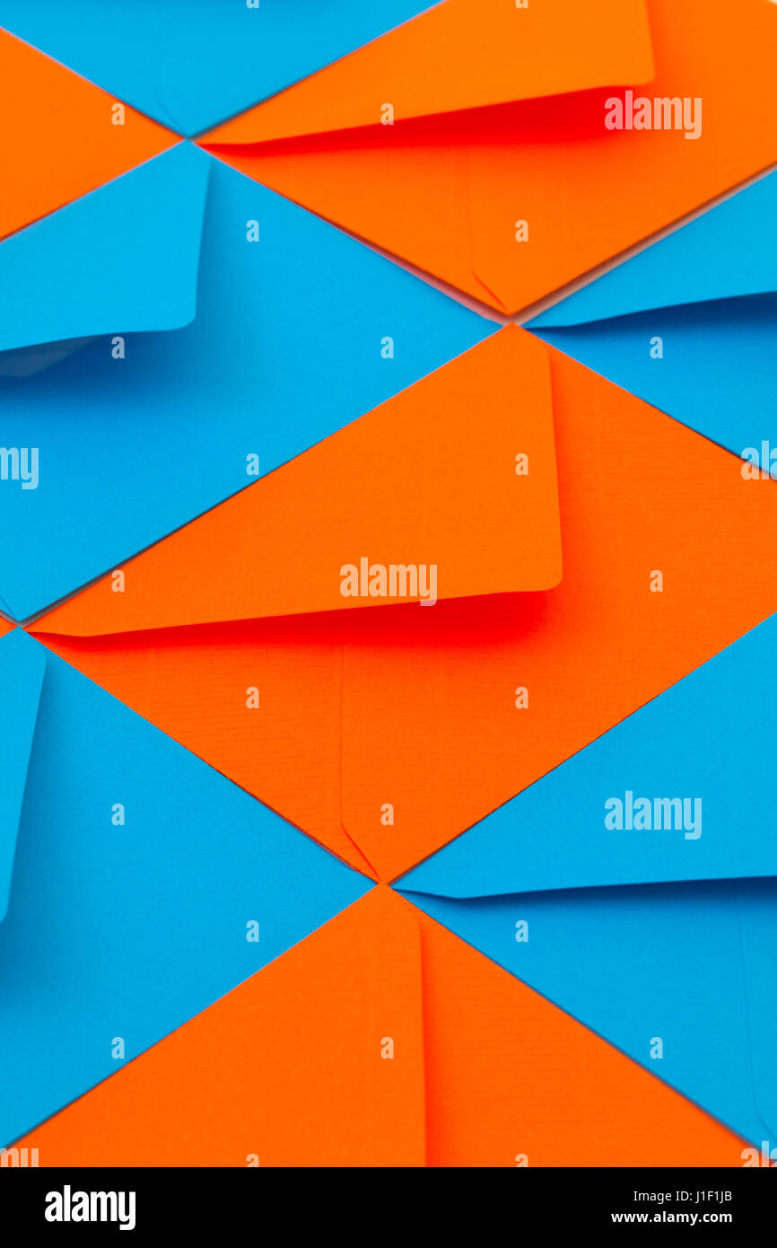 Different red and blue envelopes on the table Stock Photo - Alamy