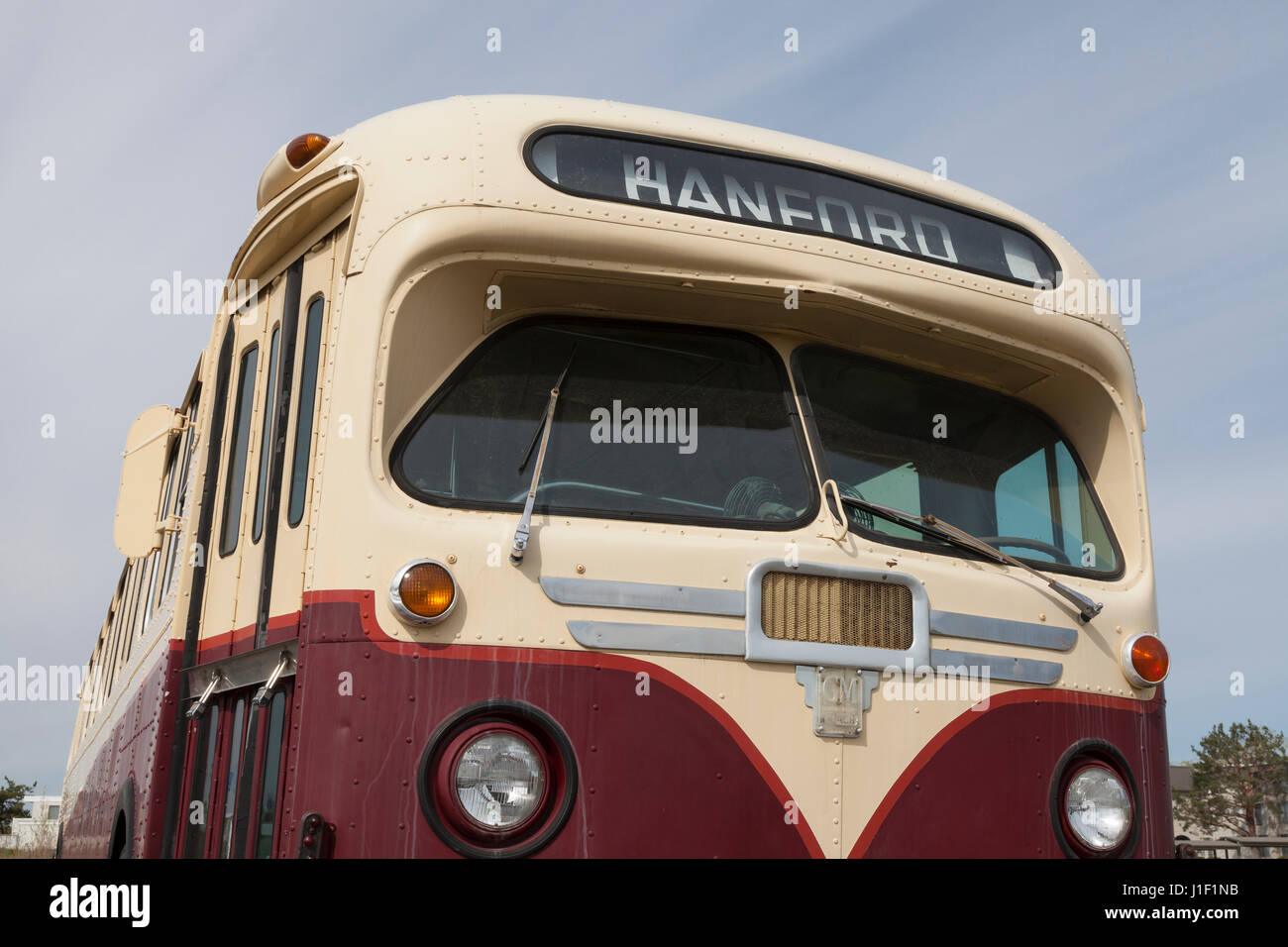 Richland, Washington: Vintage GM "old-look" Transit Bus parked at the ...
