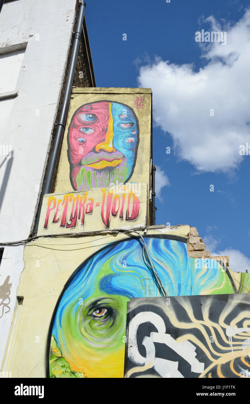 Mural paintings on the side of a building Stock Photo - Alamy