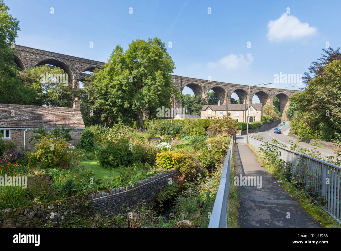 Chapel Milton with railway viaduct, Derbyshire, England, UK Stock Photo ...