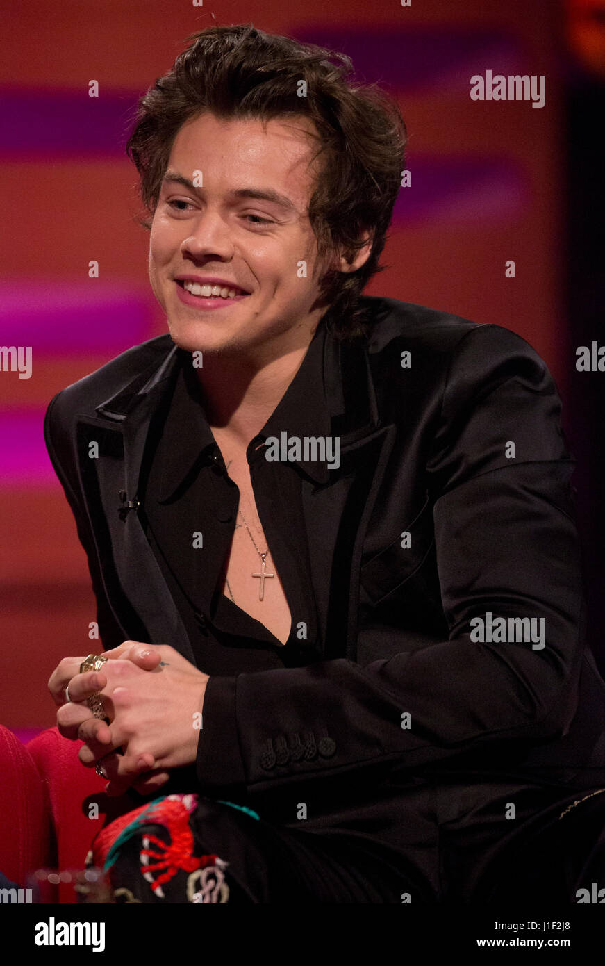 Harry Styles during the filming of the Graham Norton Show at The London ...