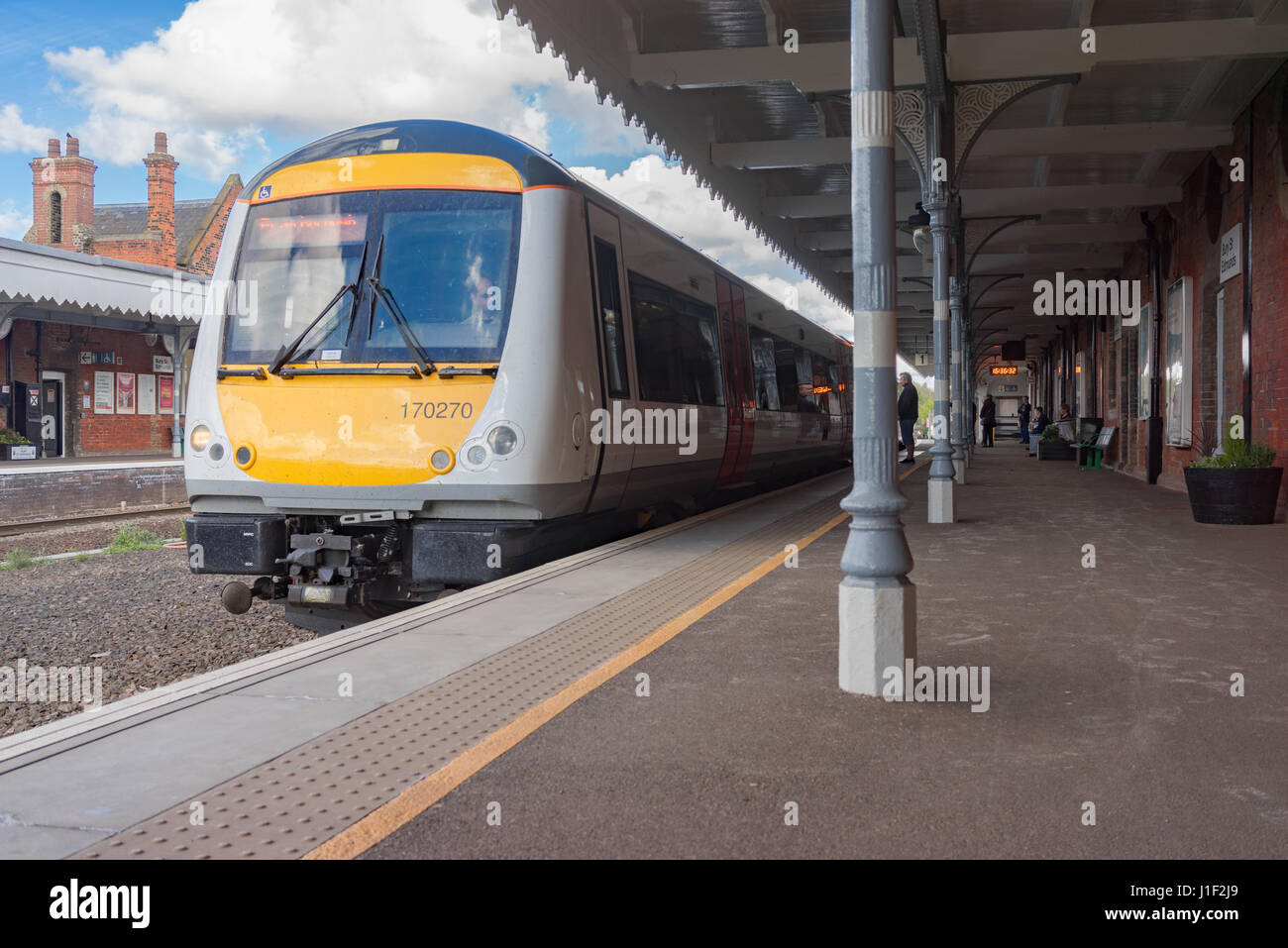 Class 170 DMU train at Bury St Edmunds Station in Suffolk, UK Stock ...