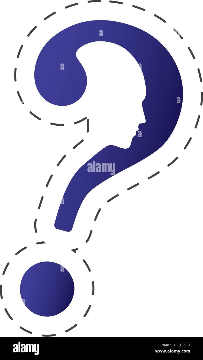 question mark shape head image Stock Vector Image & Art - Alamy