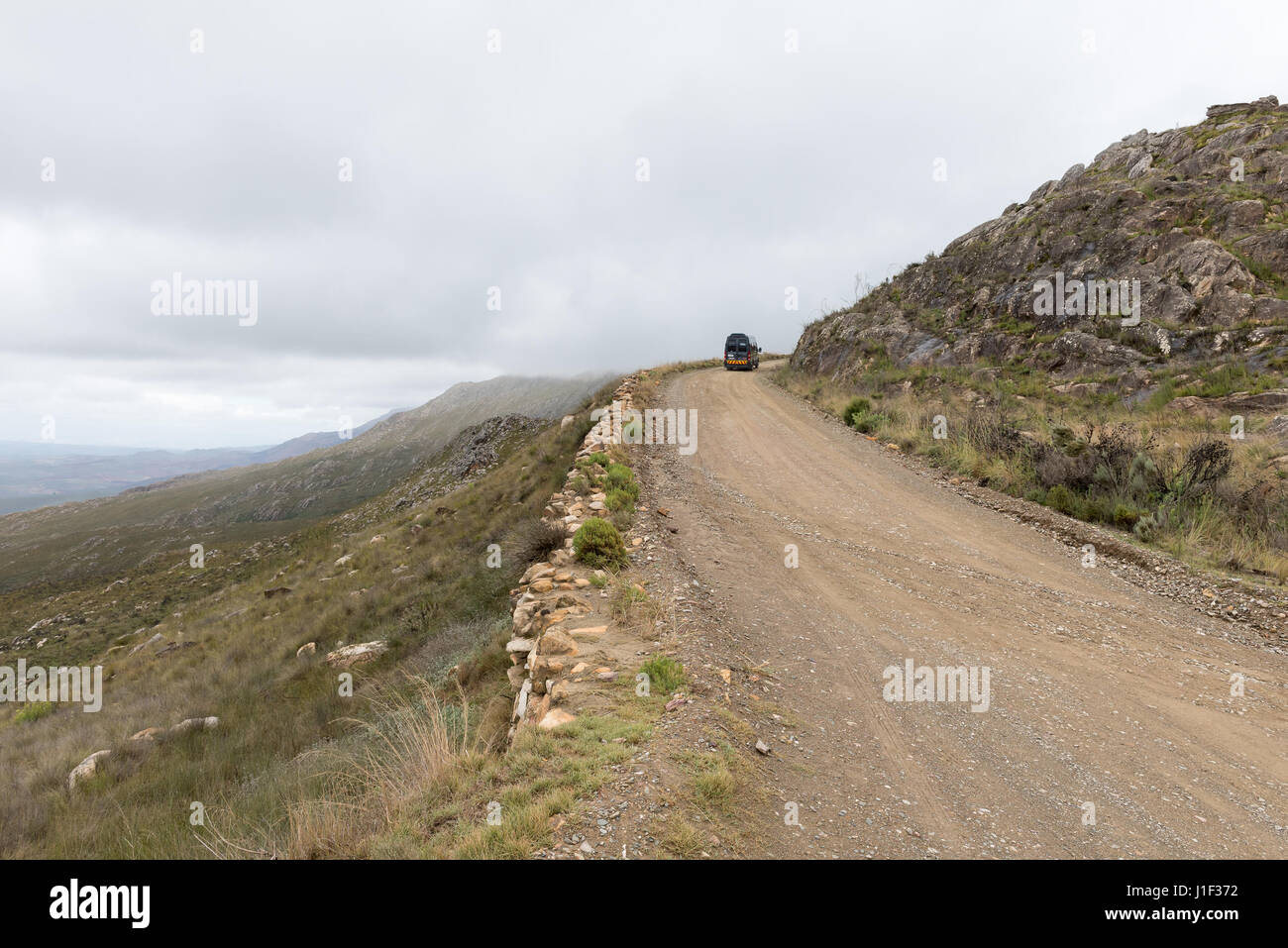 SWARTBERG, SOUTH AFRICA - MARCH 24, 2017: A steep section of the ...