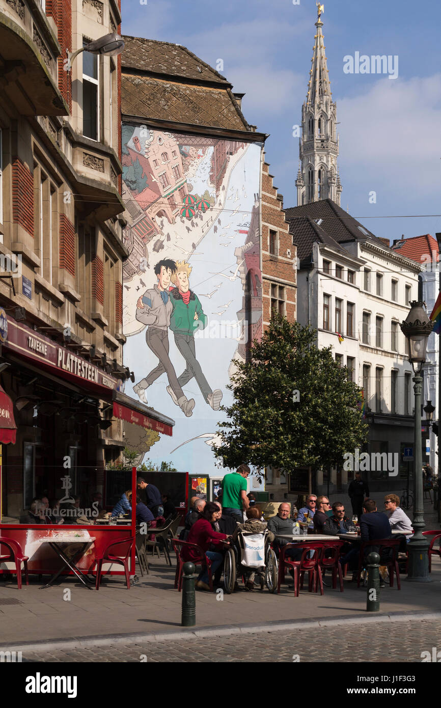 Brussels comic book route hi-res stock photography and images - Alamy