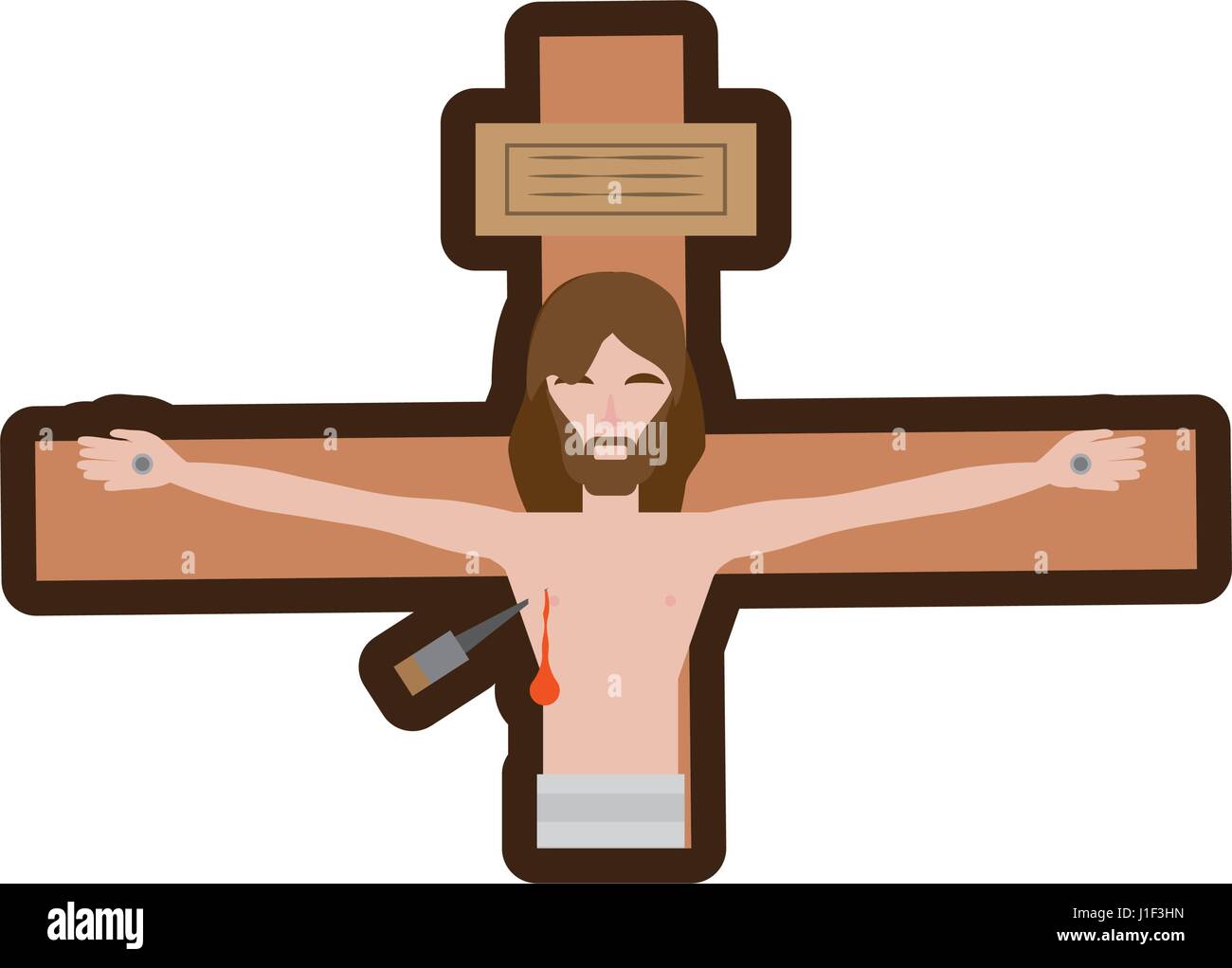 Christ on cross st Stock Vector Images - Alamy