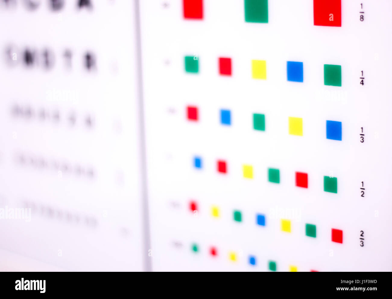 Opticians ophthalmology and optometry eye test chart to test sight and ...