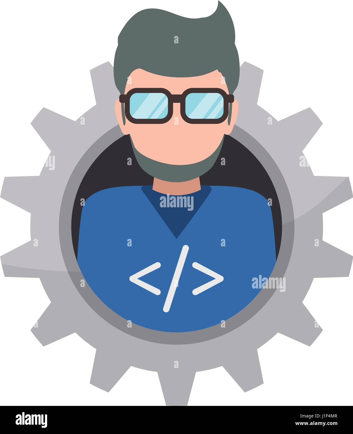 Programmer man faceless glasses hi-res stock photography and images - Alamy