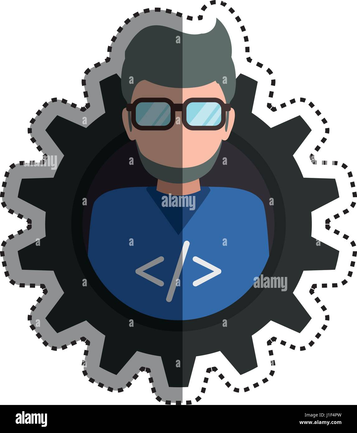 Programmer man faceless glasses hi-res stock photography and images - Alamy