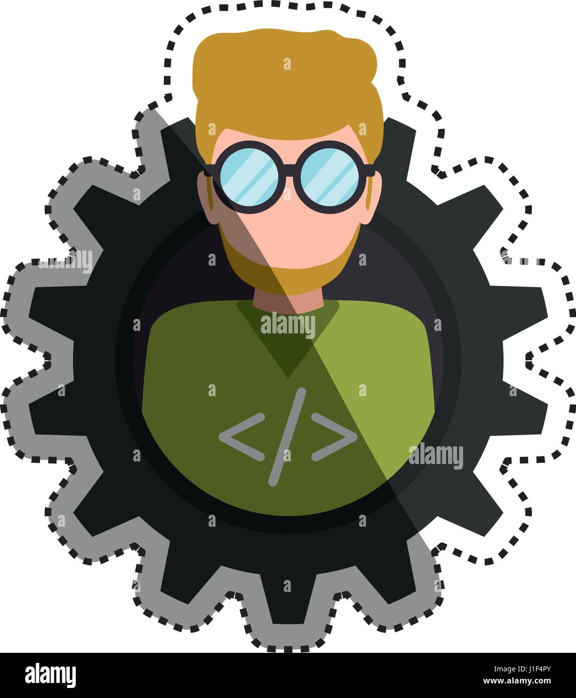 programmer man faceless glasses Stock Vector Image & Art - Alamy