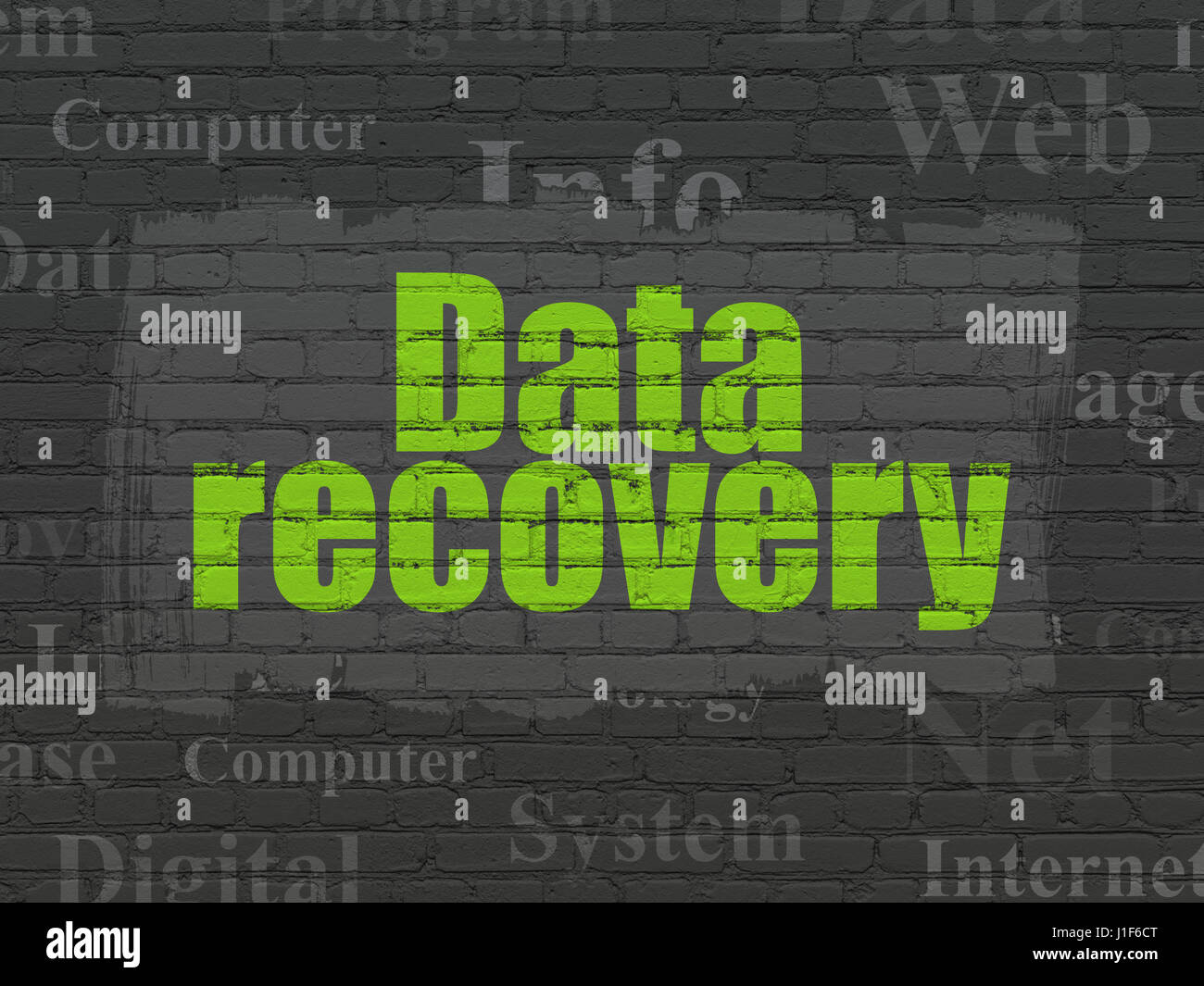 Information concept: Data Recovery on wall background Stock Photo - Alamy