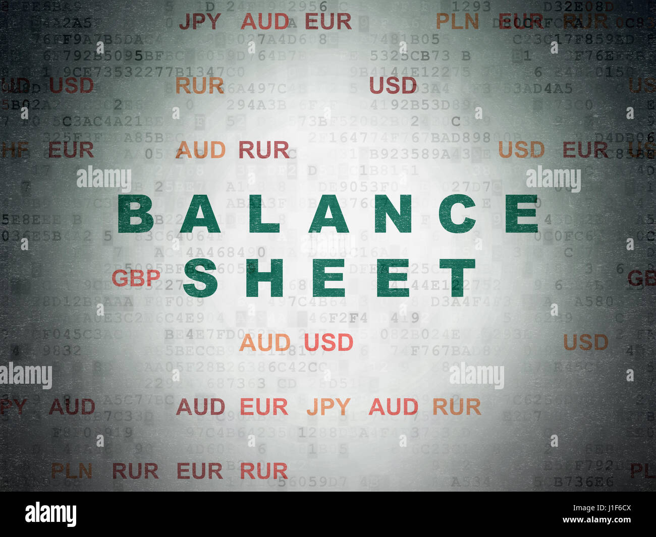 Money concept: Balance Sheet on Digital Data Paper background Stock ...
