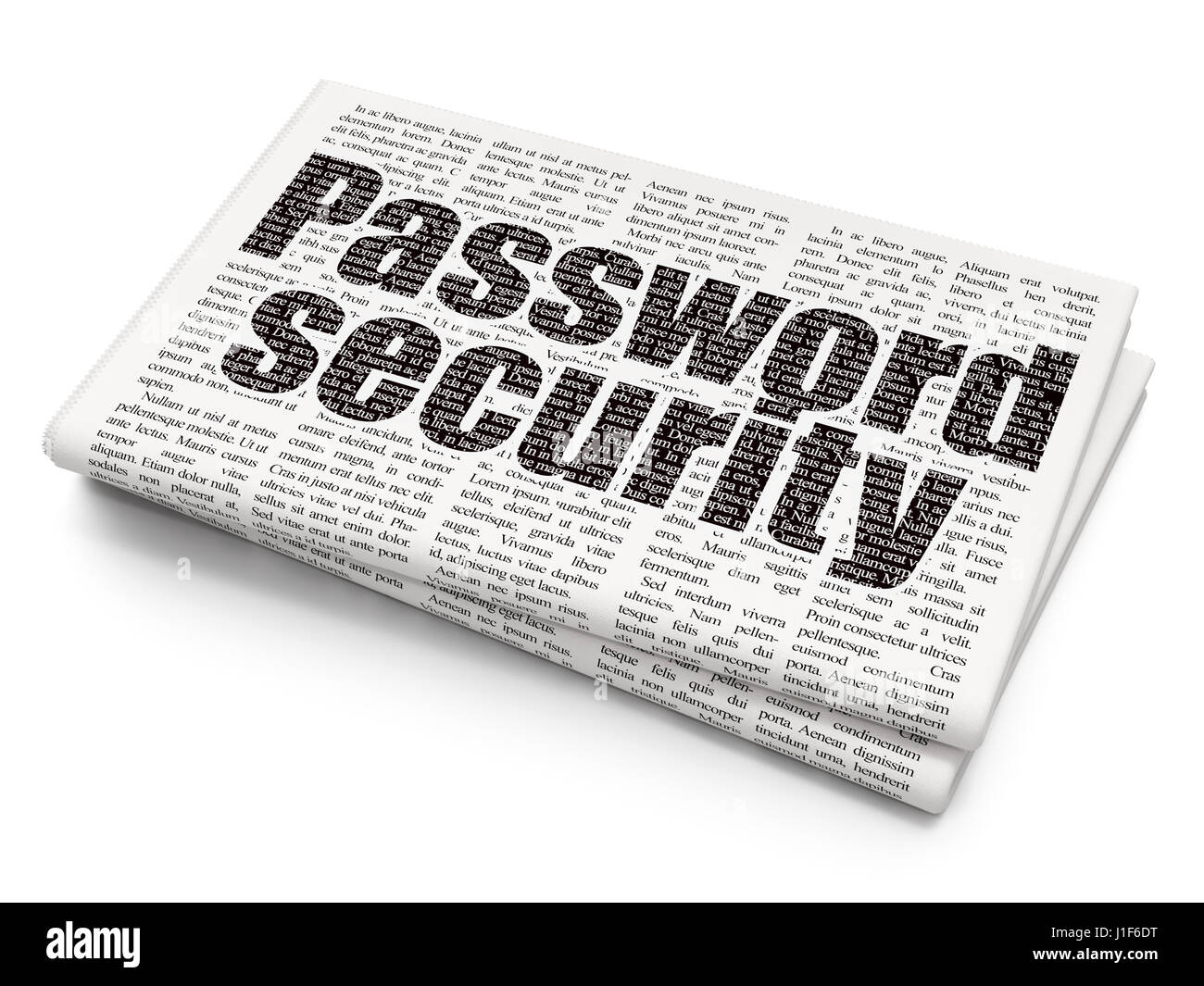 Protection concept: Password Security on Newspaper background Stock ...