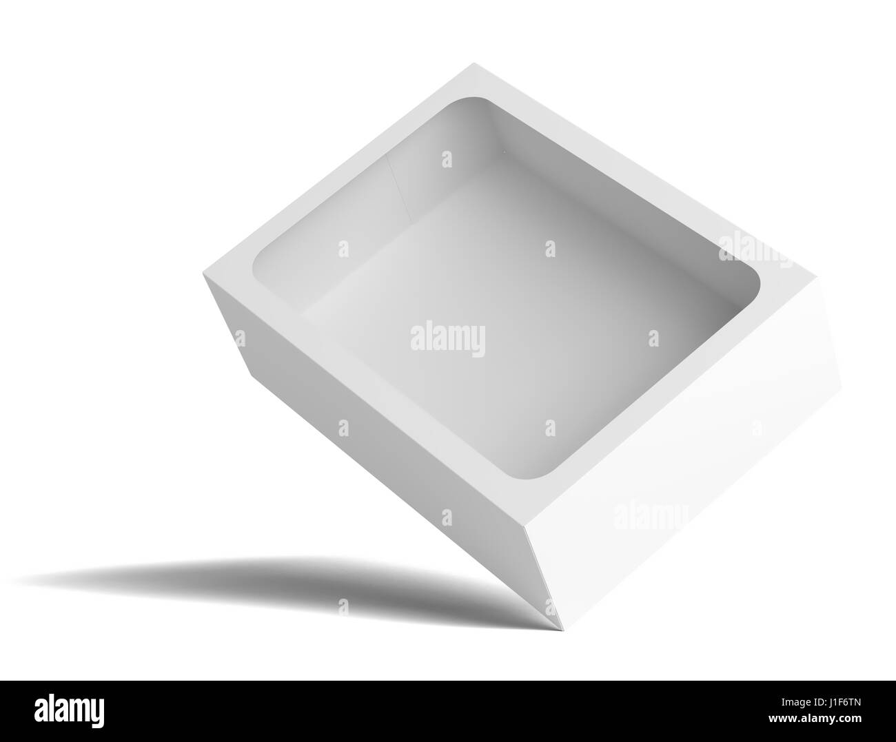 White empty packing cardboard box Stock Photo - Alamy