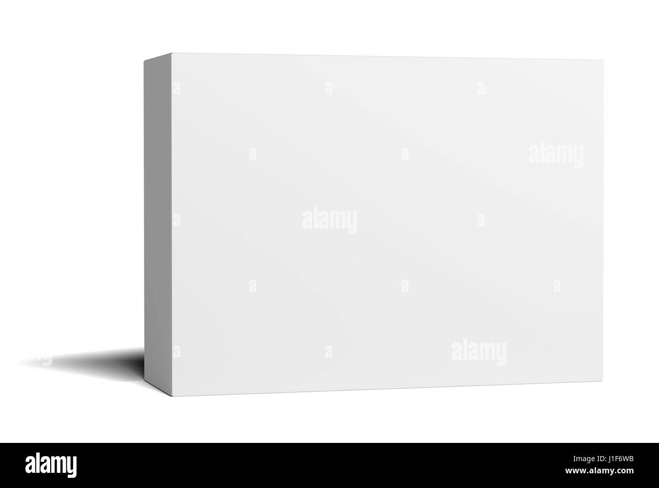 A white empty cardboard box stands half a turn Stock Photo - Alamy