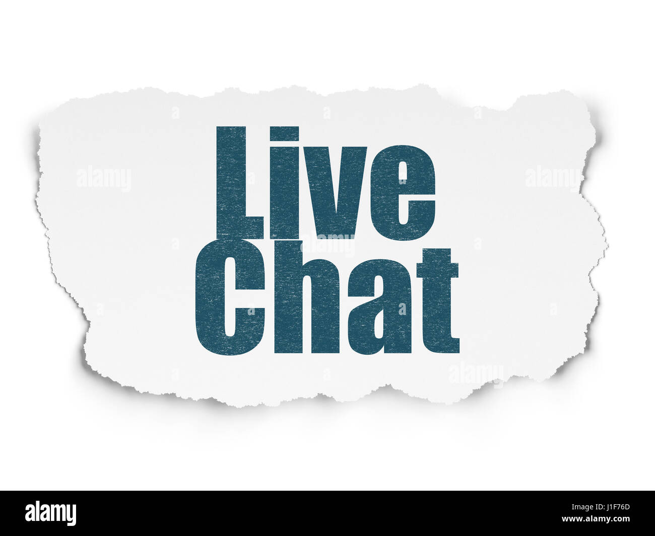 Web design concept: Live Chat on Torn Paper background Stock Photo - Alamy