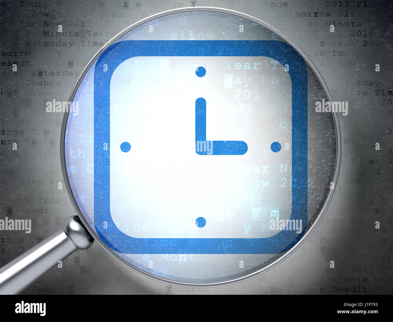 Time concept: Watch with optical glass on digital background Stock ...