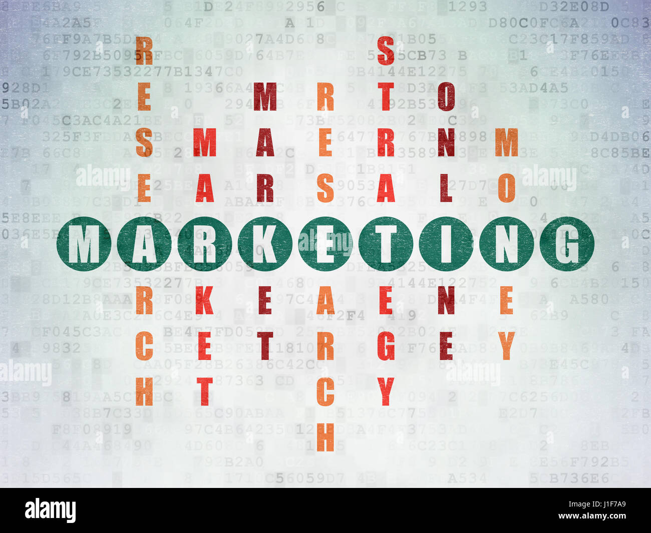 Advertising concept: Marketing in Crossword Puzzle Stock Photo - Alamy