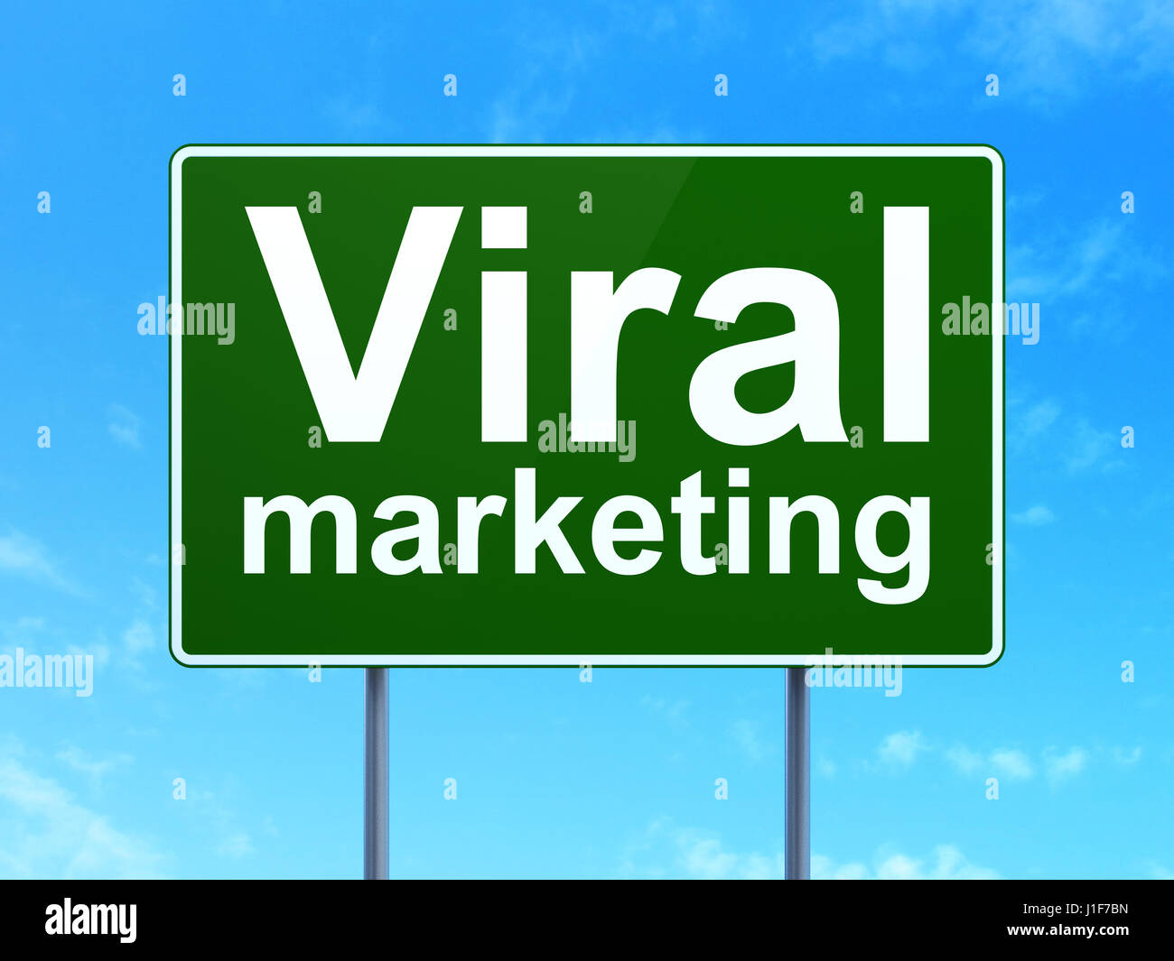 Marketing concept: Viral Marketing on road sign background Stock Photo ...
