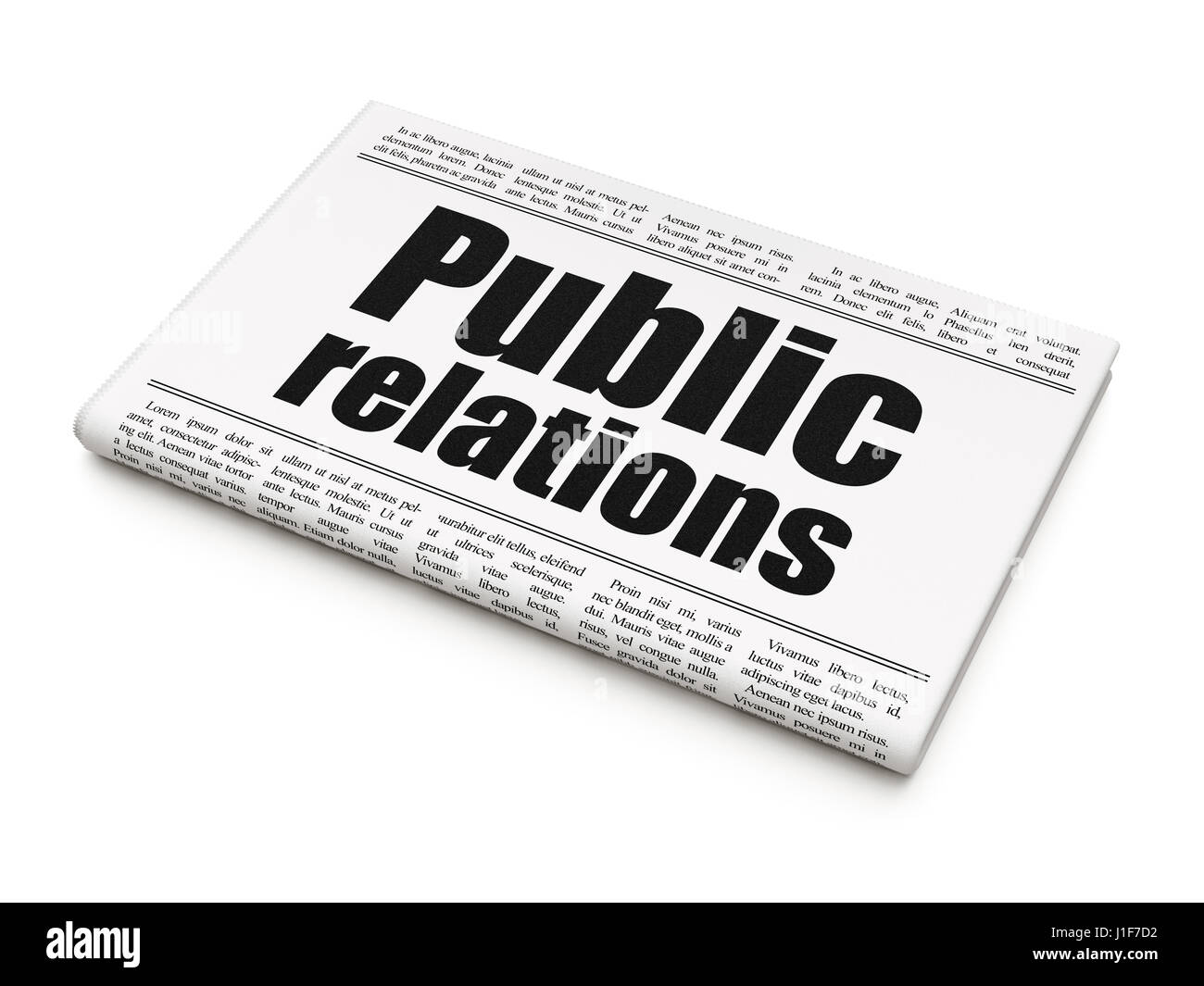 Advertising concept: newspaper headline Public Relations Stock Photo ...