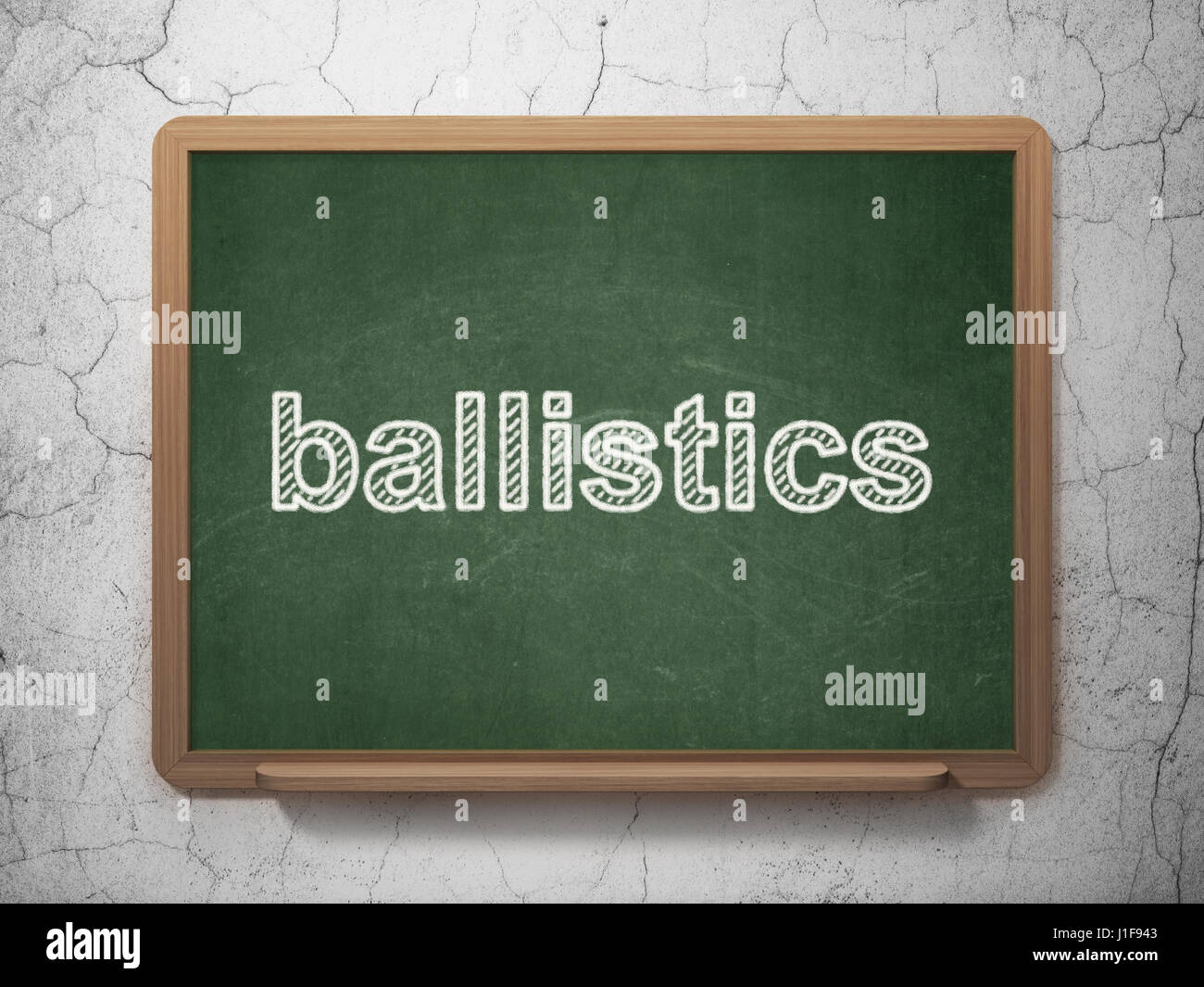 Science concept: Ballistics on chalkboard background Stock Photo - Alamy