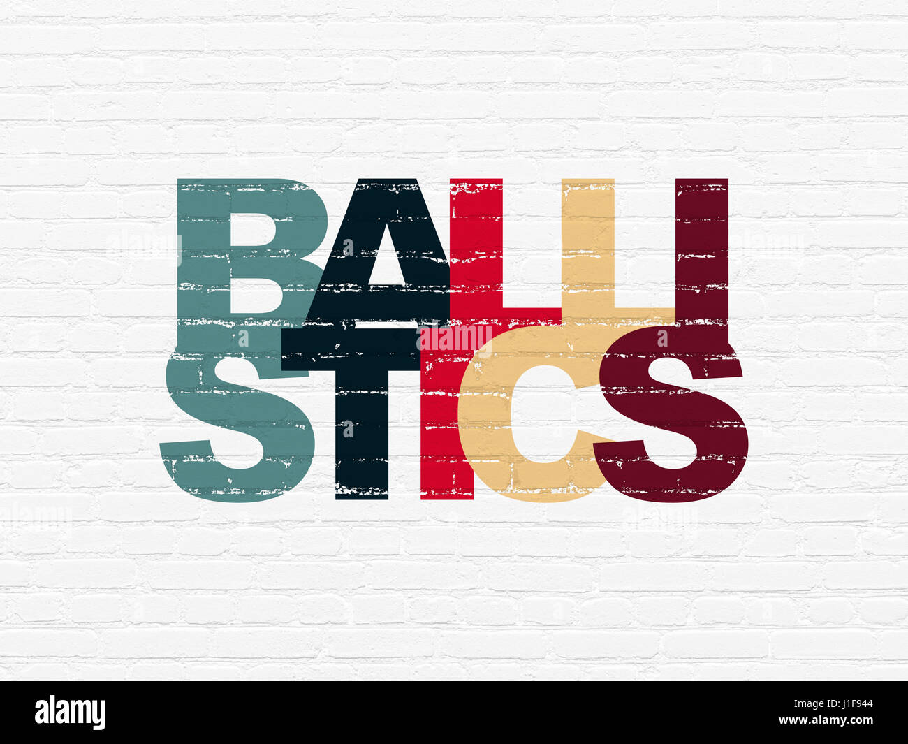 Science concept: Ballistics on wall background Stock Photo - Alamy