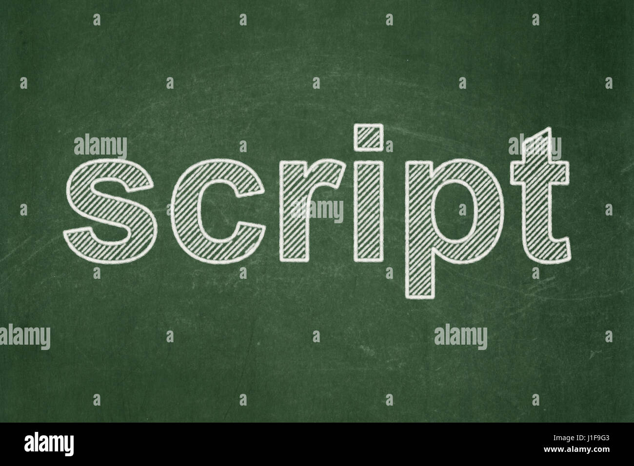 Programming concept: Script on chalkboard background Stock Photo - Alamy