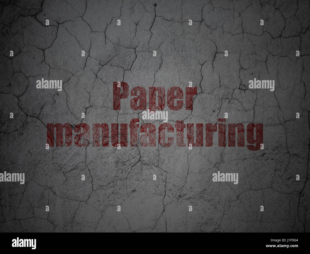 Manufacuring concept: Paper Manufacturing on grunge wall background ...