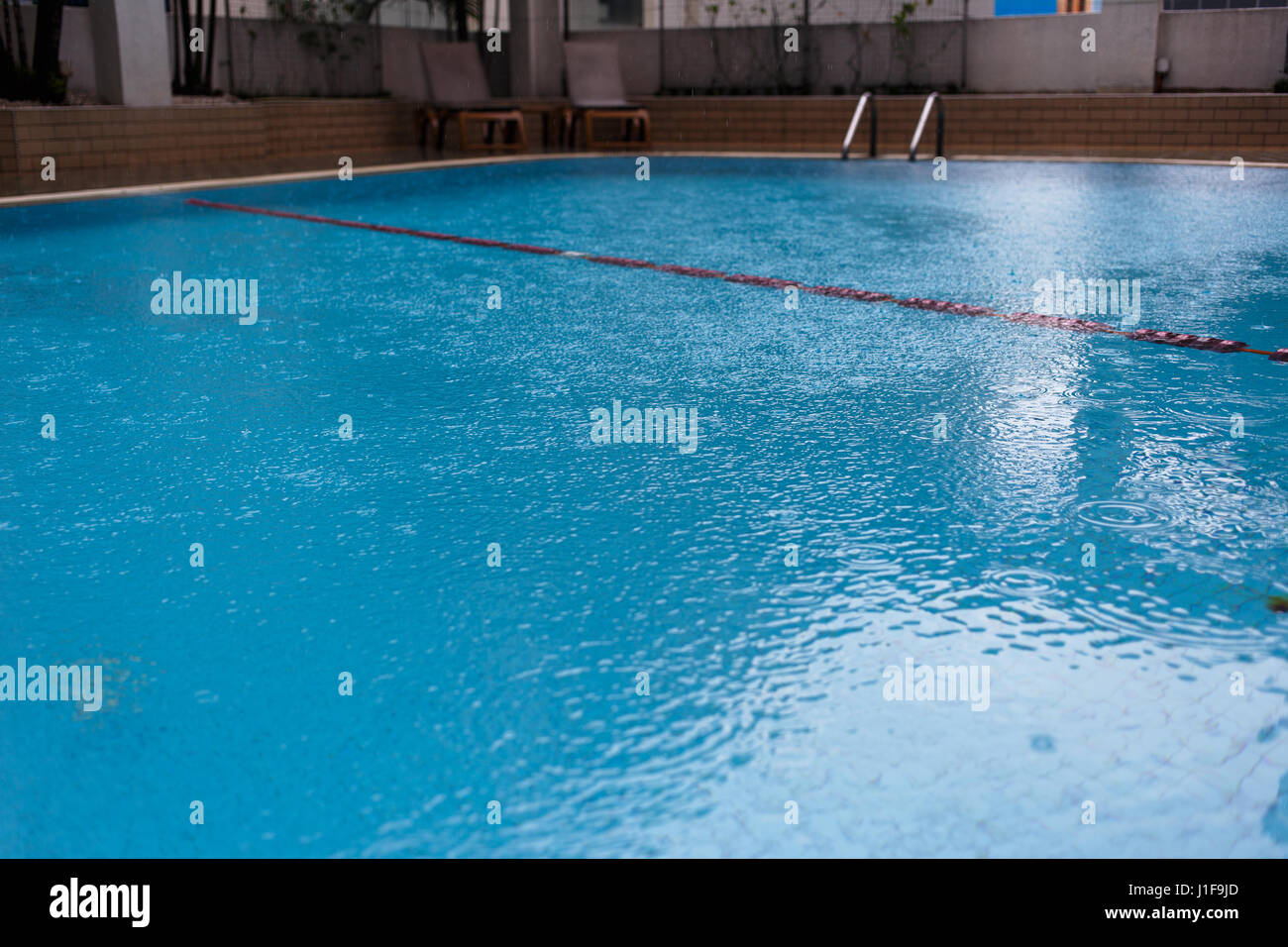 Swimming pool with clear water Stock Photo - Alamy