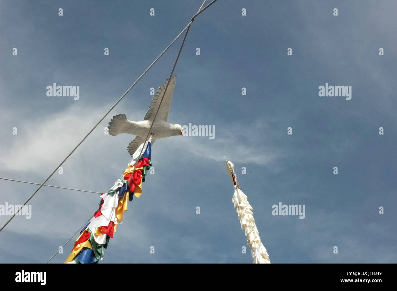 The colorful decorations of a religious festival Stock Photo - Alamy