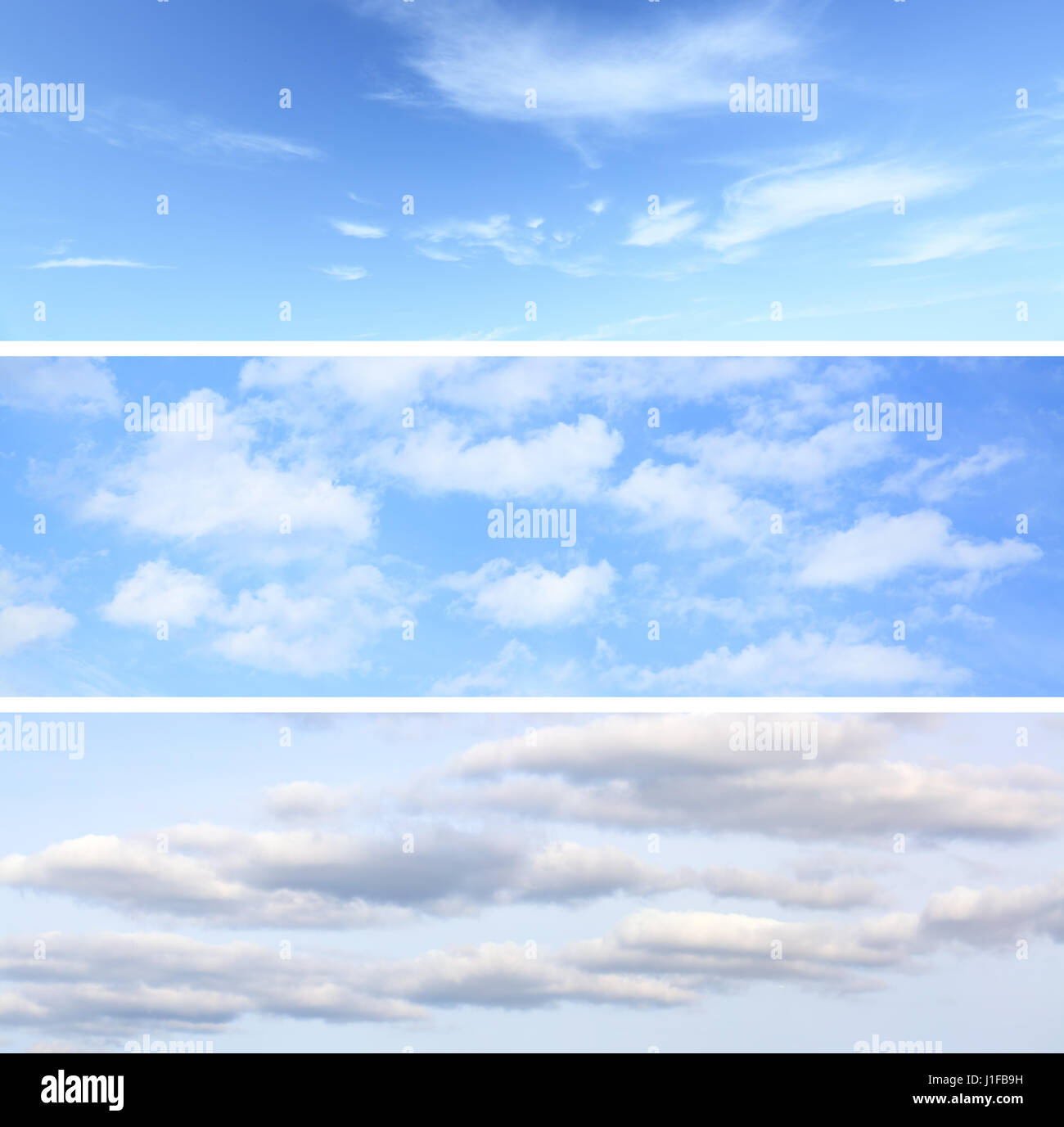 Sky backgrounds set (horizontal Stock Photo - Alamy