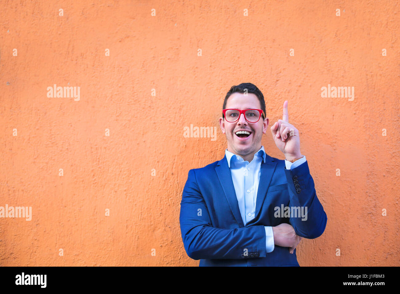 Smart man having a great idea Stock Photo - Alamy