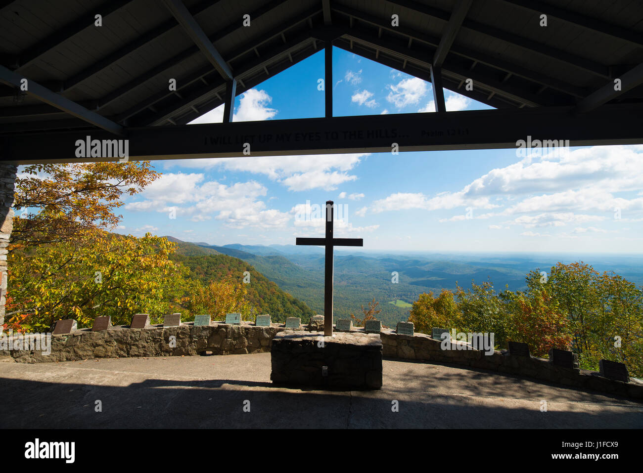 smoky mountains north carolina church mountain overlook Stock Photo - Alamy