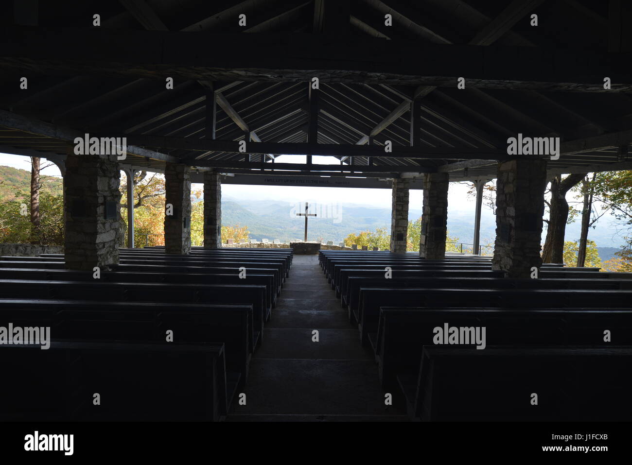 smoky mountains north carolina church mountain overlook Stock Photo - Alamy