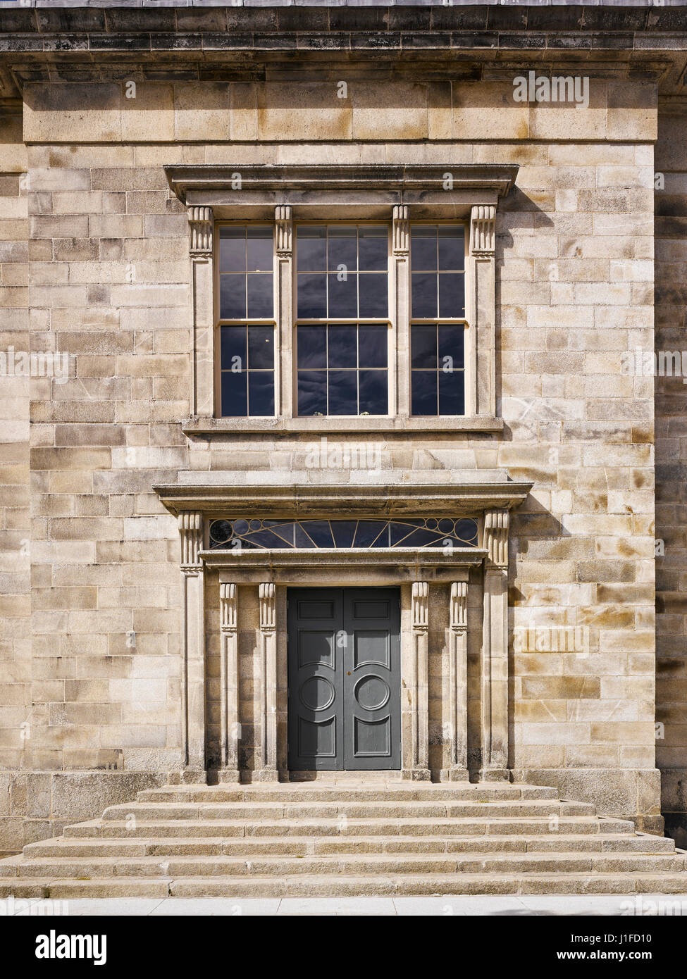 Exterior view of entrance showing stairs. Kilmainham Courthouse ...