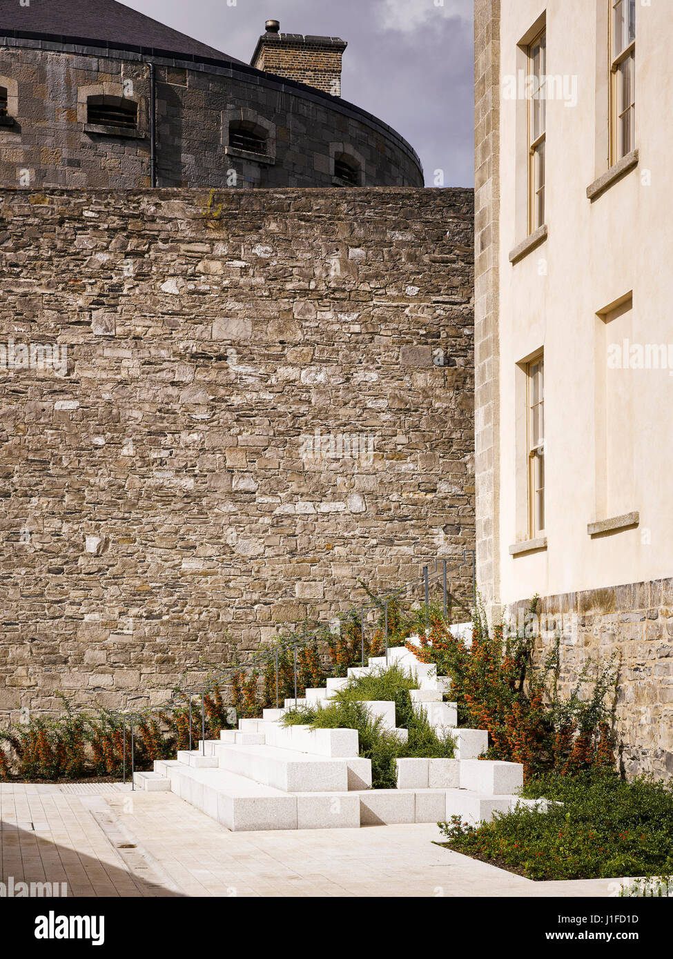 Exterior view of courtyard showing Kilmaiham Gaol. Kilmainham ...