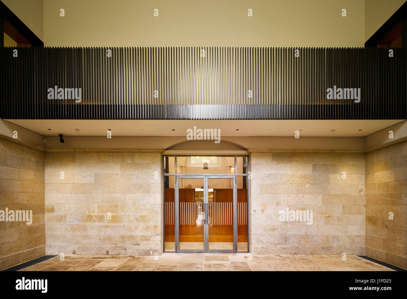 Interior view of entrance showing stone walls. Kilmainham Courthouse ...