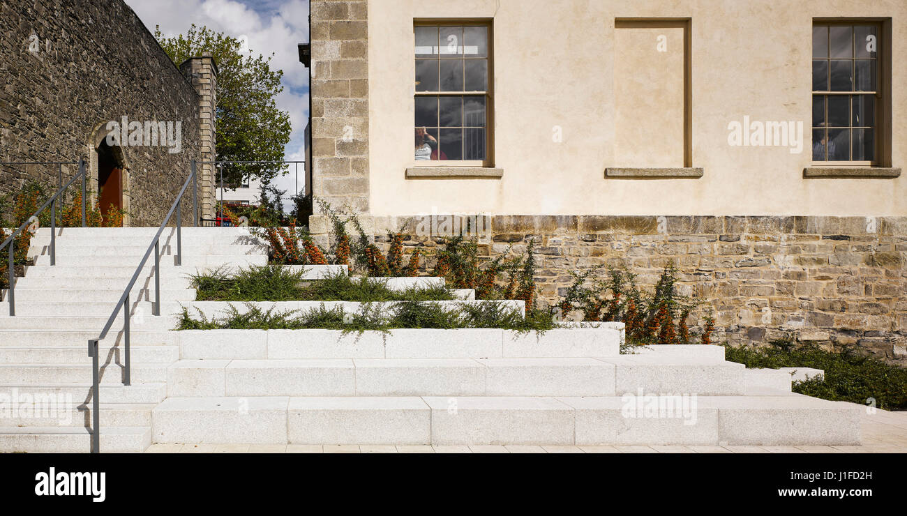 Exterior view of rear showing steps and greenery. Kilmainham Courthouse ...
