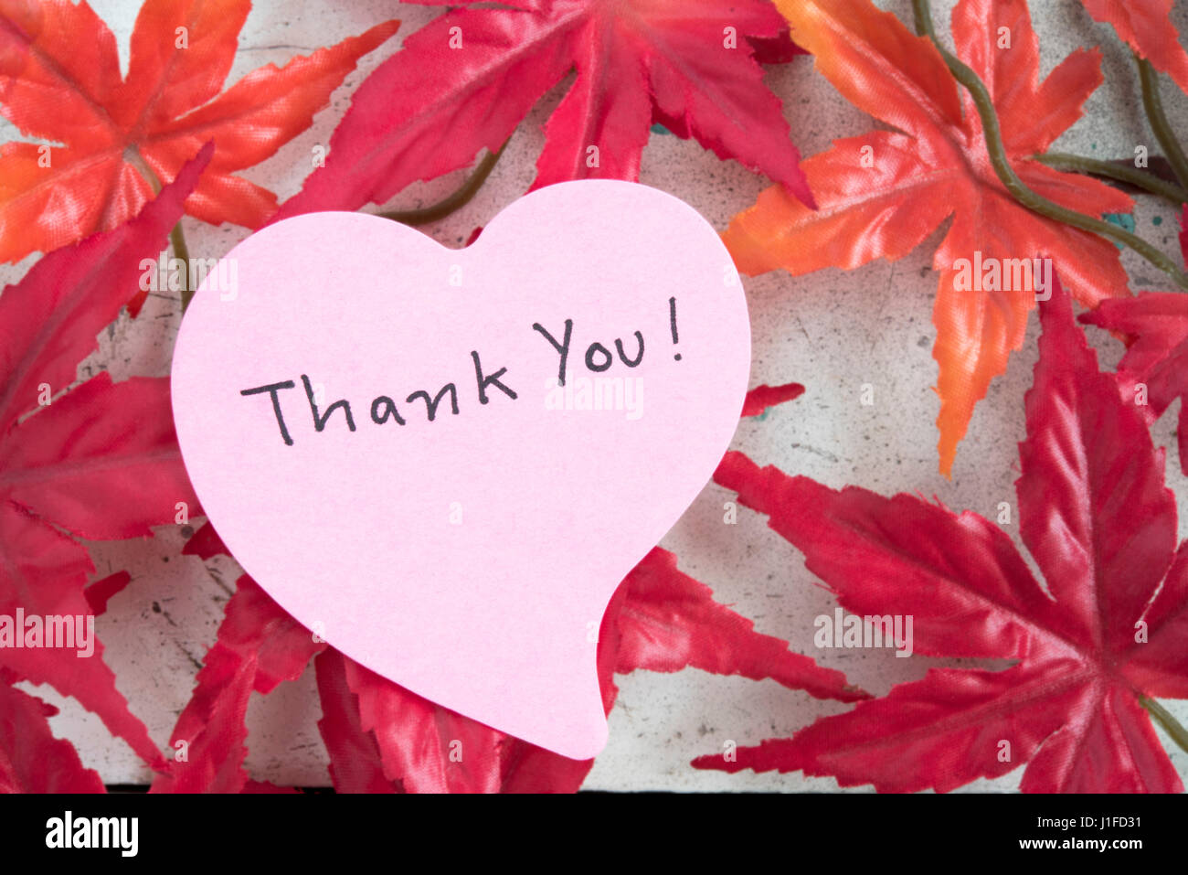 Thank you note heart hi-res stock photography and images - Alamy