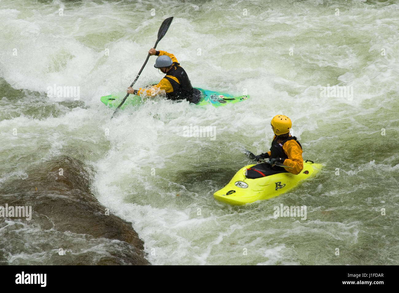 white water kayak smoky mountains Stock Photo - Alamy