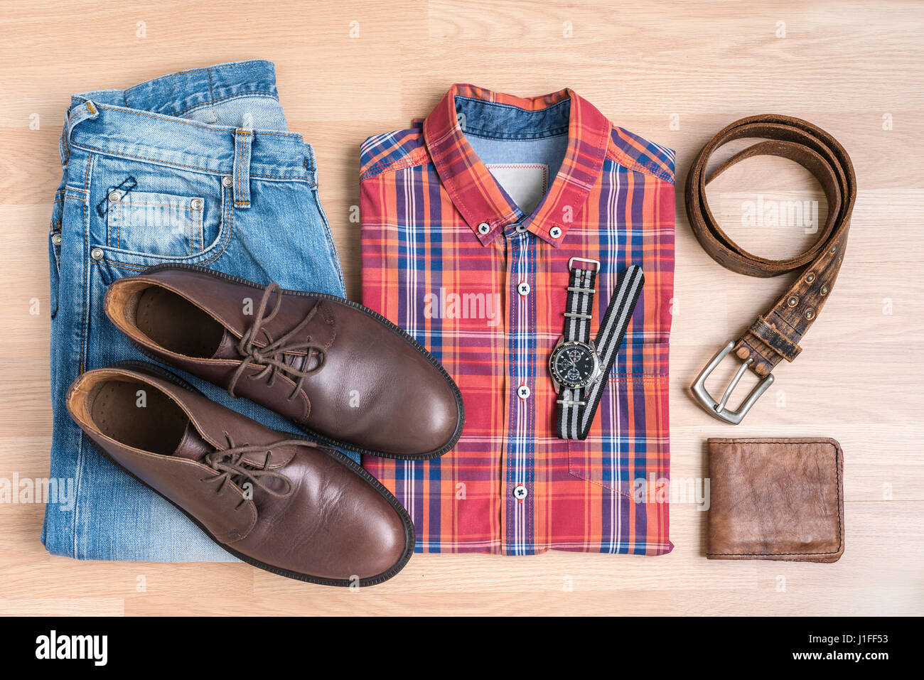 Top view clothing personal hi-res stock photography and images - Alamy