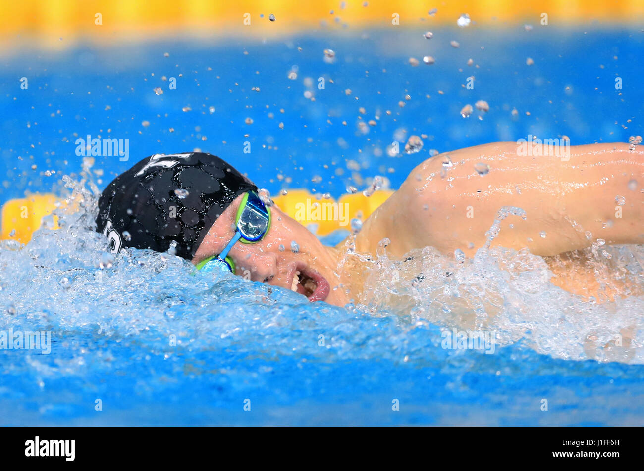 Charlie Hutchison competes in the Men's Junior 400m Individual Medley ...