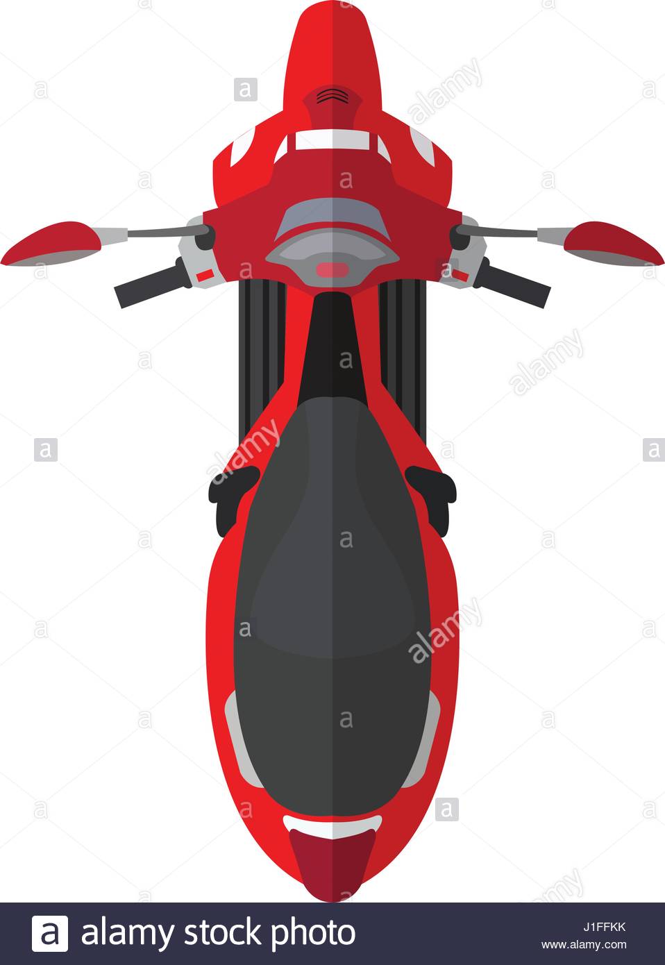 Motorcycle top view Stock Vector Art & Illustration, Vector Image ...